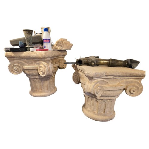 Romanesque Decorative Capitals in Terracotta, 1950s for sale at Pamono