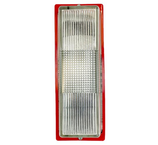 Industrial Wall Light in Red from Elektrosvit, 1970s for sale at Pamono