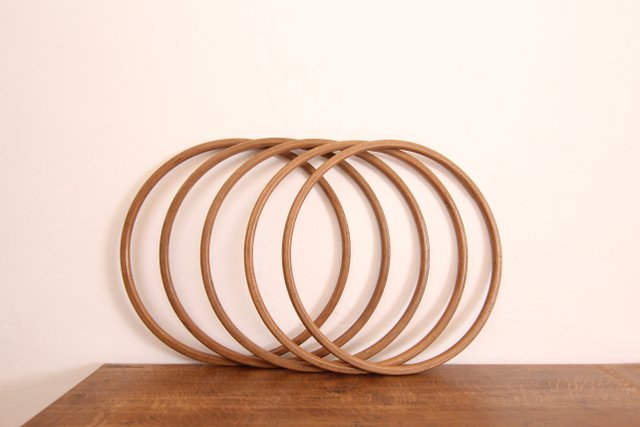 Mid-Century German Wooden Hula Hoop Rings, 1950s, Set of 5 for sale at ...