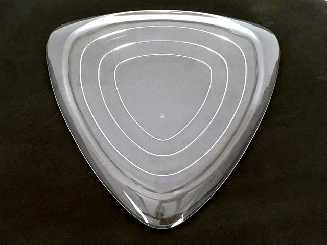 Modern Triangular Glass Plate by Angelo Mangiarotti for Cristallerie ...