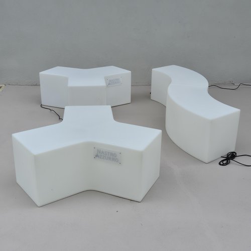 Ypsilon and Snake Modular and Luminous Benches Set from Slide, 2000s ...