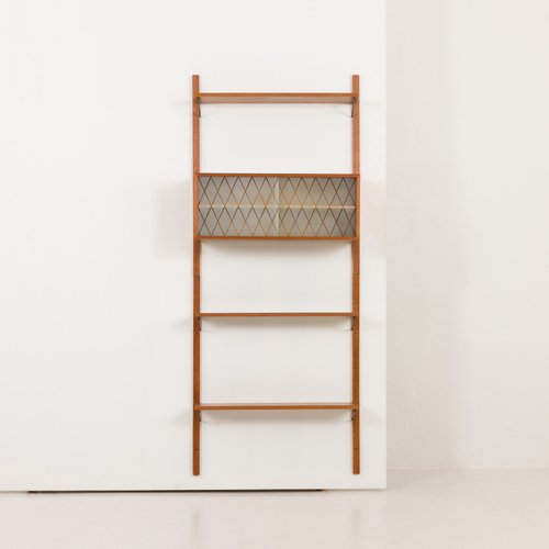 Mid-Century Scandinavian Modern Upcycled Teak Wall Unit, 1960s for sale ...