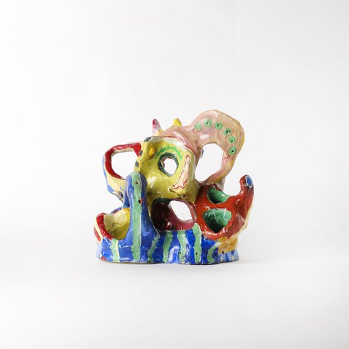 Alfonso Reyes, Two Faced Monsters, Acrylic on Canvas for sale at Pamono