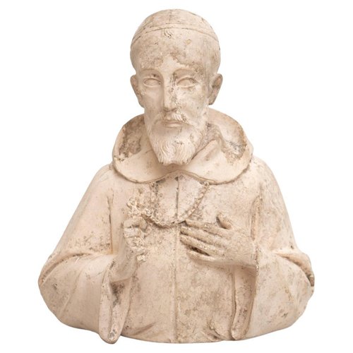 Plaster Saint Figure, 1950s for sale at Pamono