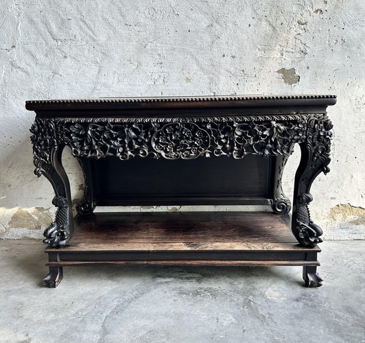 Antique 19th Century Qing Dynasty Hand Carved Console, China, 1860 for ...