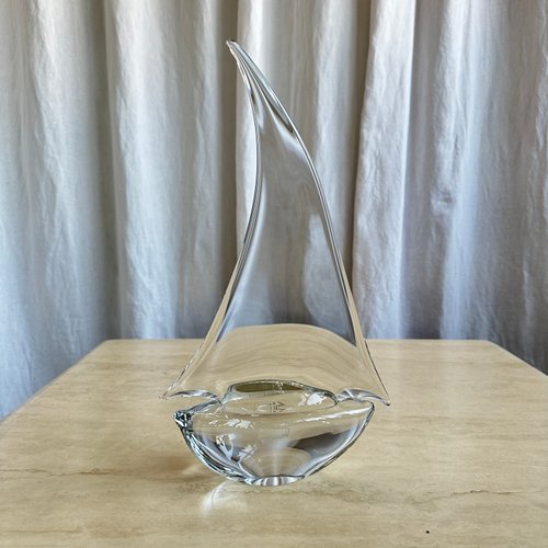Italian Handmade Translucent Murano Glass Sailing Boat by Marco Rubelli ...