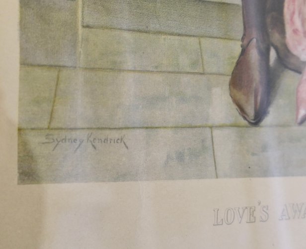 Pre-Raphaelite Artist, Romantic Scenes, 1890s, Prints, Framed, Set of 3 ...