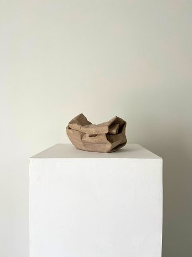 Roger Denton, Scrunched Paper Bag, Sculpture in Limestone, 21st Century ...