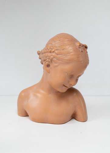 Plaster Bust of a Girl after La Rieuse by Jean Baptiste Pigalle, 1800s ...