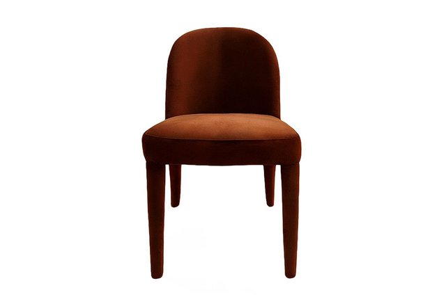 Eclipse Dining Chair in Brown Velvet by Moanne for sale at Pamono