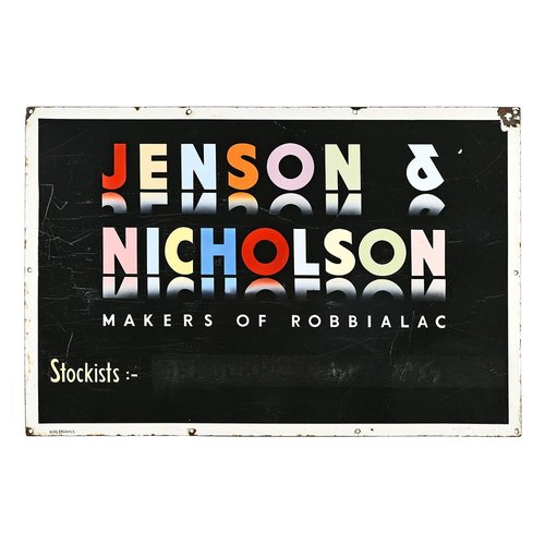 Enamel Sign from Jenson & Nicholson for sale at Pamono