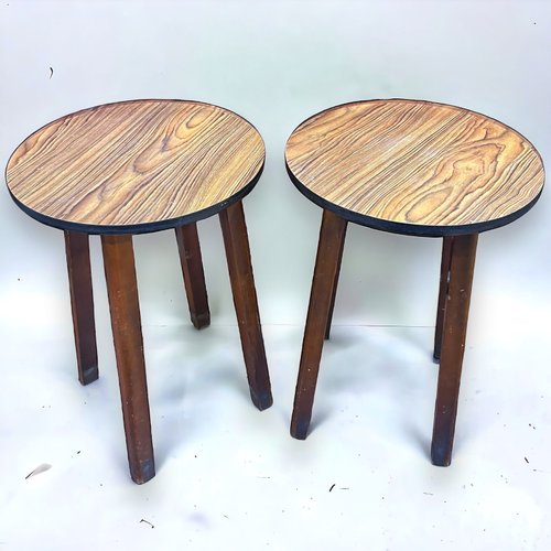 Mid-Century Formica Bar Tables, 1970s, Set of 2 for sale at Pamono