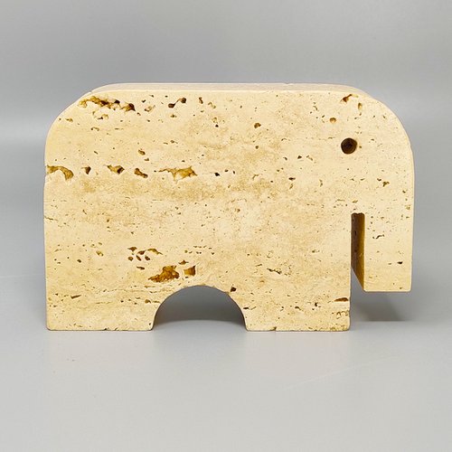 Original Travertine Elephant Sculpture by Enzo Mari for F.lli Mannelli ...