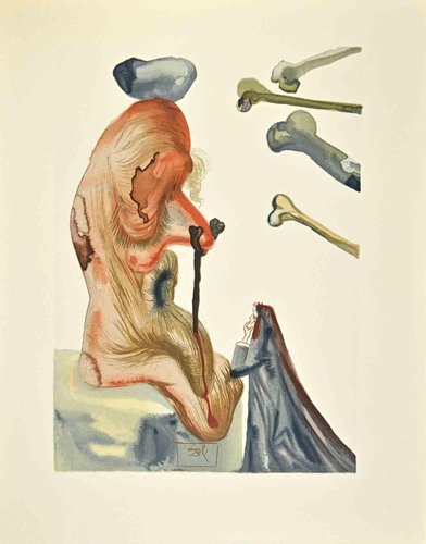 Salvador Dali, The Fraudulent, Woodcut Print, 1963 for sale at Pamono