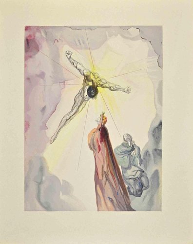 Salvador Dali, Apparition of Christ, Woodcut Print, 1963 for sale at Pamono