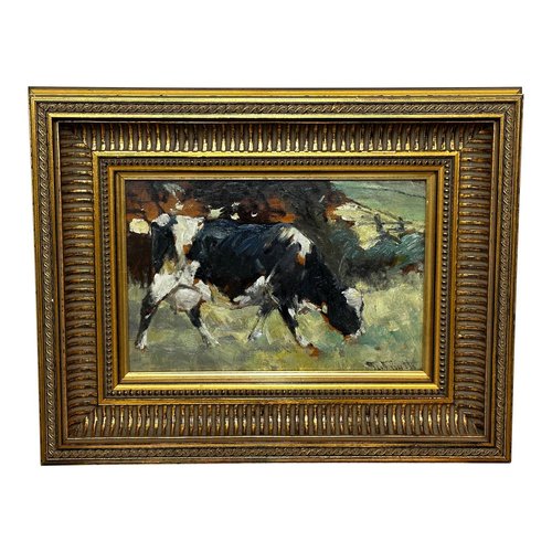 George Smith, Scottish Edwardian Friesian Cow, Early 20th Century, Oil ...