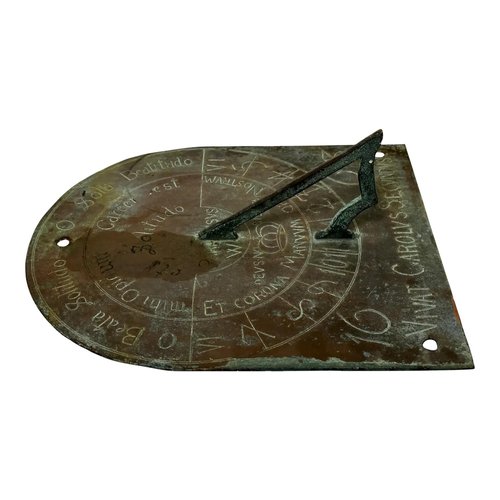 Small English Bronze Garden Sundial Plate with Verdigris Patina, 17th ...