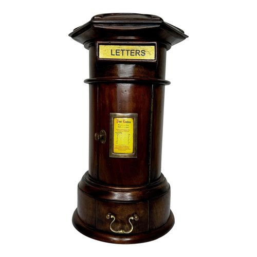 Small British Mahogany Pillar Letter Box in the style of Edward & Jones ...