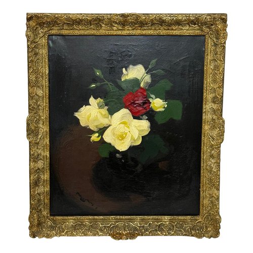 James Stuart Park, Gelbe & Rote Rosen, Ende 19. Jh., Ölgemälde, Gerahmt ...