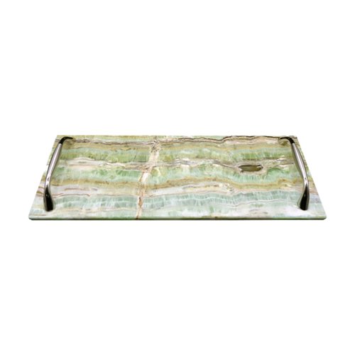 Emerald Green Onyx Tray by Euromarmi Store for sale at Pamono
