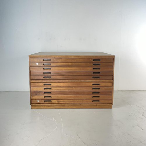 Midcentury Plan Chest with Inset Handles from Staverton for sale at Pamono