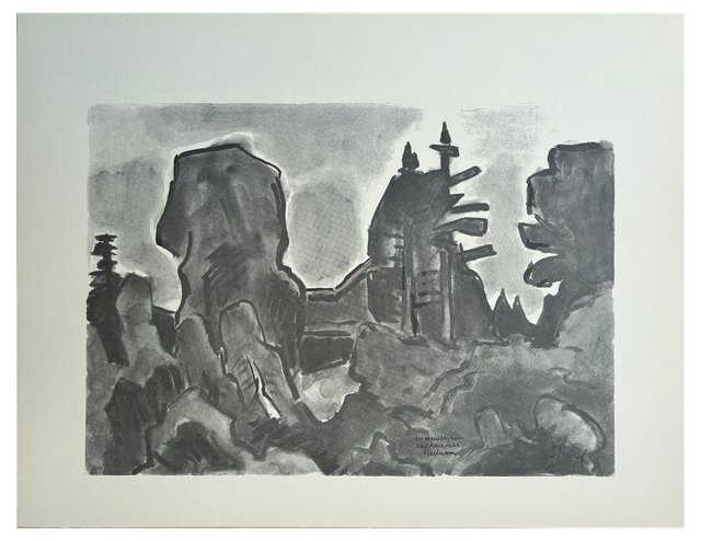 Schmidt-Rottluff, Composition, 1966, Lithograph for sale at Pamono