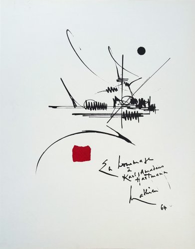 Georges Mathieu, Composition, 1966, Original Lithograph for sale at Pamono