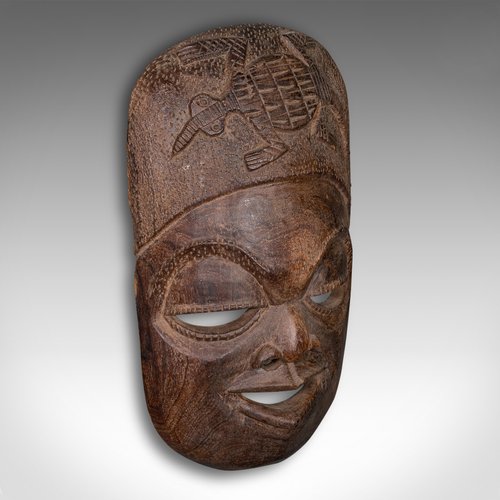 Large Vintage African Display Mask, 1990s for sale at Pamono