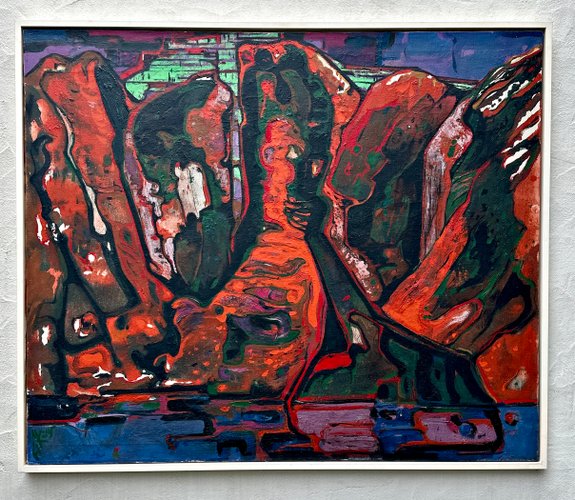 Max Kaus, Ischia, 1961, Großes Gemälde, Catalogue Raisonné bei Pamono ...