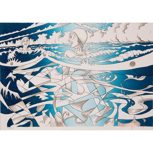 Martin Bigum, Composition, Lithograph for sale at Pamono