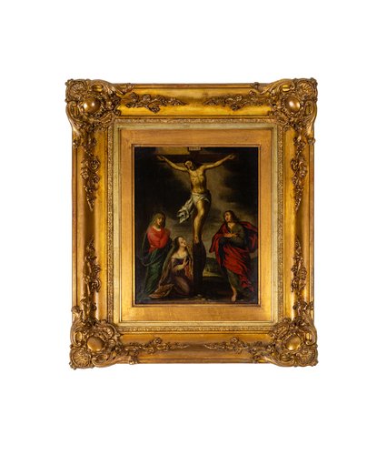 Italian Artist, Crucifixion of Christ, 17th Century, Oil on Panel for ...