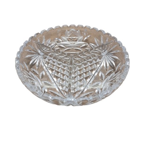 Vintage Cut Crystal Snack Bowl, 1970s for sale at Pamono