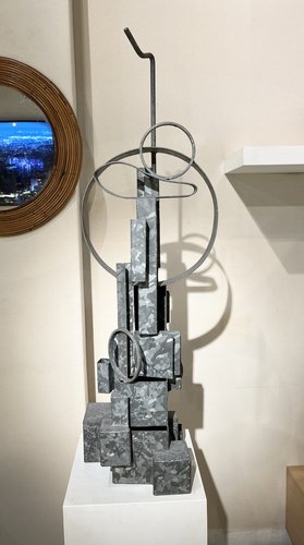 French Artist, Post-Cubist Sculpture, Welded Steel, 1960 for sale at Pamono