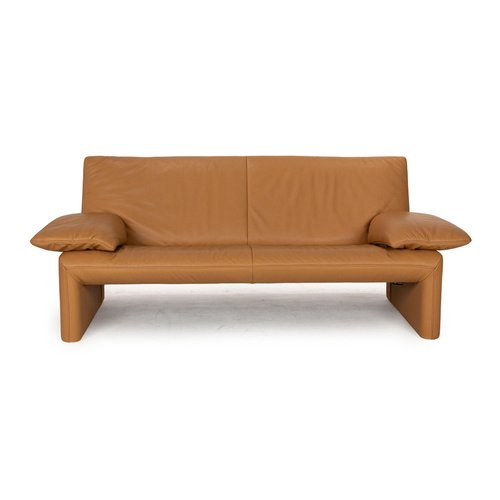 Leather Two-Seater Brown Sofa by Jori Linea for sale at Pamono
