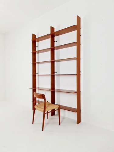 Vintage German Teak Bookshelf, 1960s for sale at Pamono