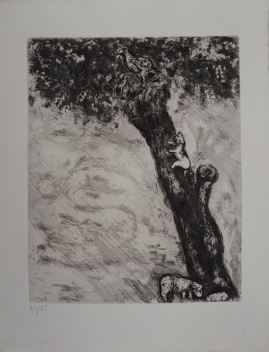 Marc Chagall, Cat on the Hunt, Original Engraving for sale at Pamono