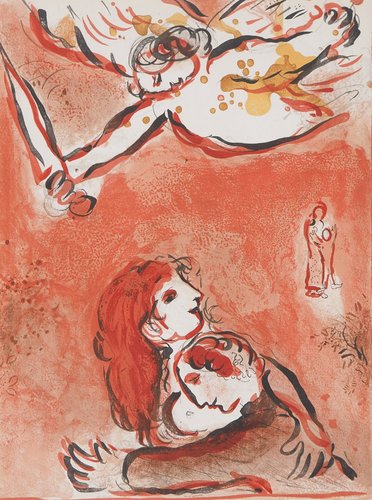 Marc Chagall, The Bible, The Savior Angel, Original Lithogravure for ...