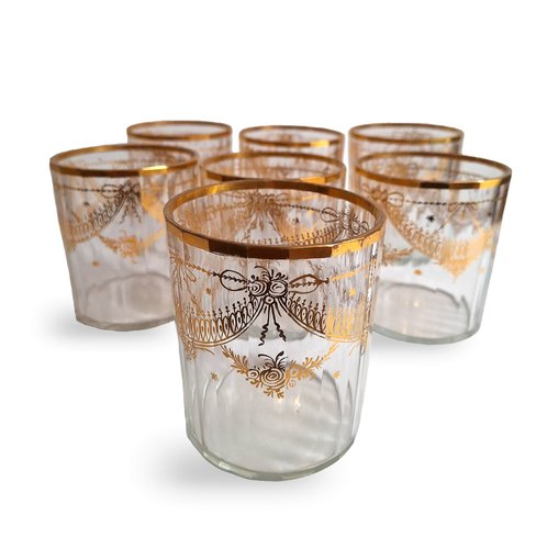 Baroque Glasses, Set of 7 for sale at Pamono