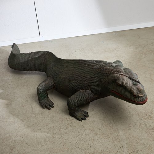 Varanus Skulptur, 1980er, Holz bei Pamono kaufen