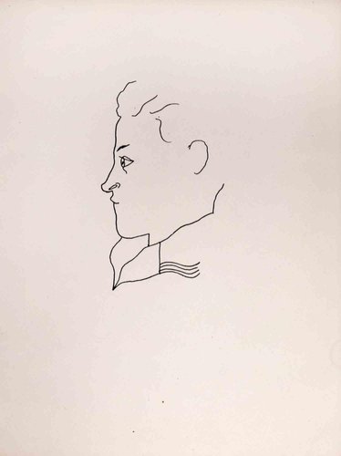 Jean Cocteau, Portrait de Jean Desbordes, Lithograph, 1929 for sale at ...