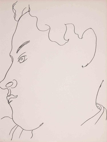 Jean Cocteau, Portrait de Jean Desbordes, Lithographie, 1929 bei Pamono ...