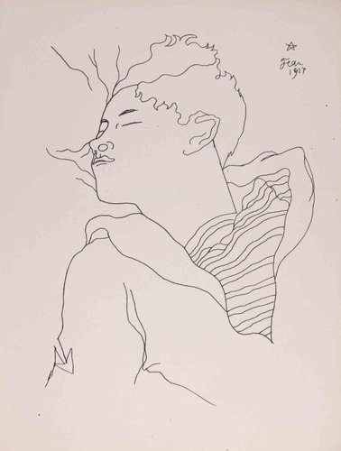 Jean Cocteau, Portrait de Jean Desbordes, Lithograph, 1929 for sale at ...