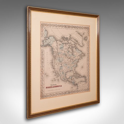 Mapa victoriano antiguo de América del Norte en venta en Pamono