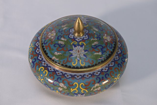 Cloisonné Enamel Candy Dish, 1890s for sale at Pamono