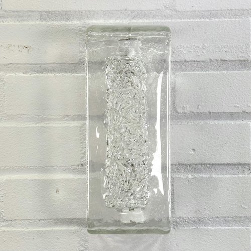 Italian Glass Wall Lamp by BRG for sale at Pamono