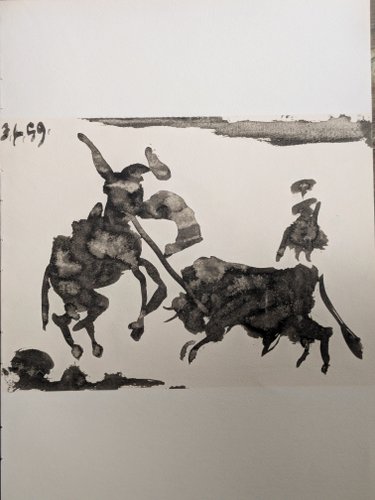 Pablo Picasso, Matador & Bull, Double-Sided Original Lithograph, 1961 ...