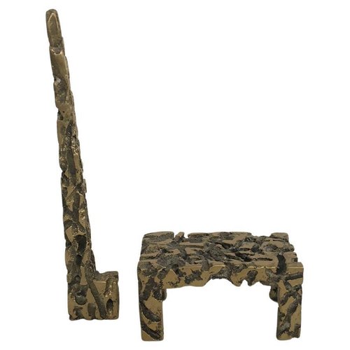 Urano Palma, Italian Abstract Chair & Table Sculptures, 1980, Bronzes ...