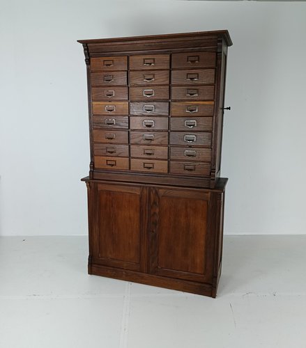 Brown Wooden Notary Cabinet for sale at Pamono