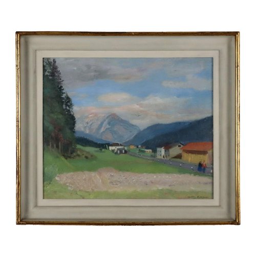 U. Vittore Bartolini, Landscape, Oil on Canvas, 1954 for sale at Pamono