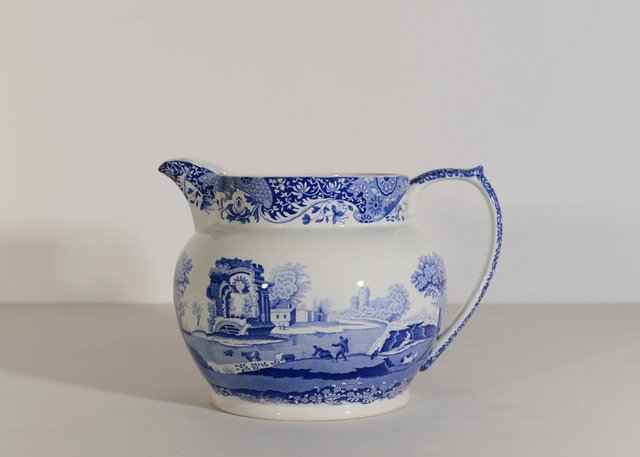 Large Italian Blue and White Spode Jug for sale at Pamono